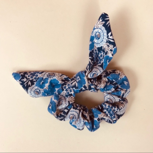 Accessories | Scrunchie Blue Floral | Poshmark